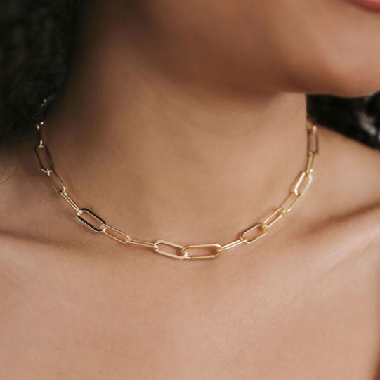 Jumbo Link Collar Necklace with Clip – HART